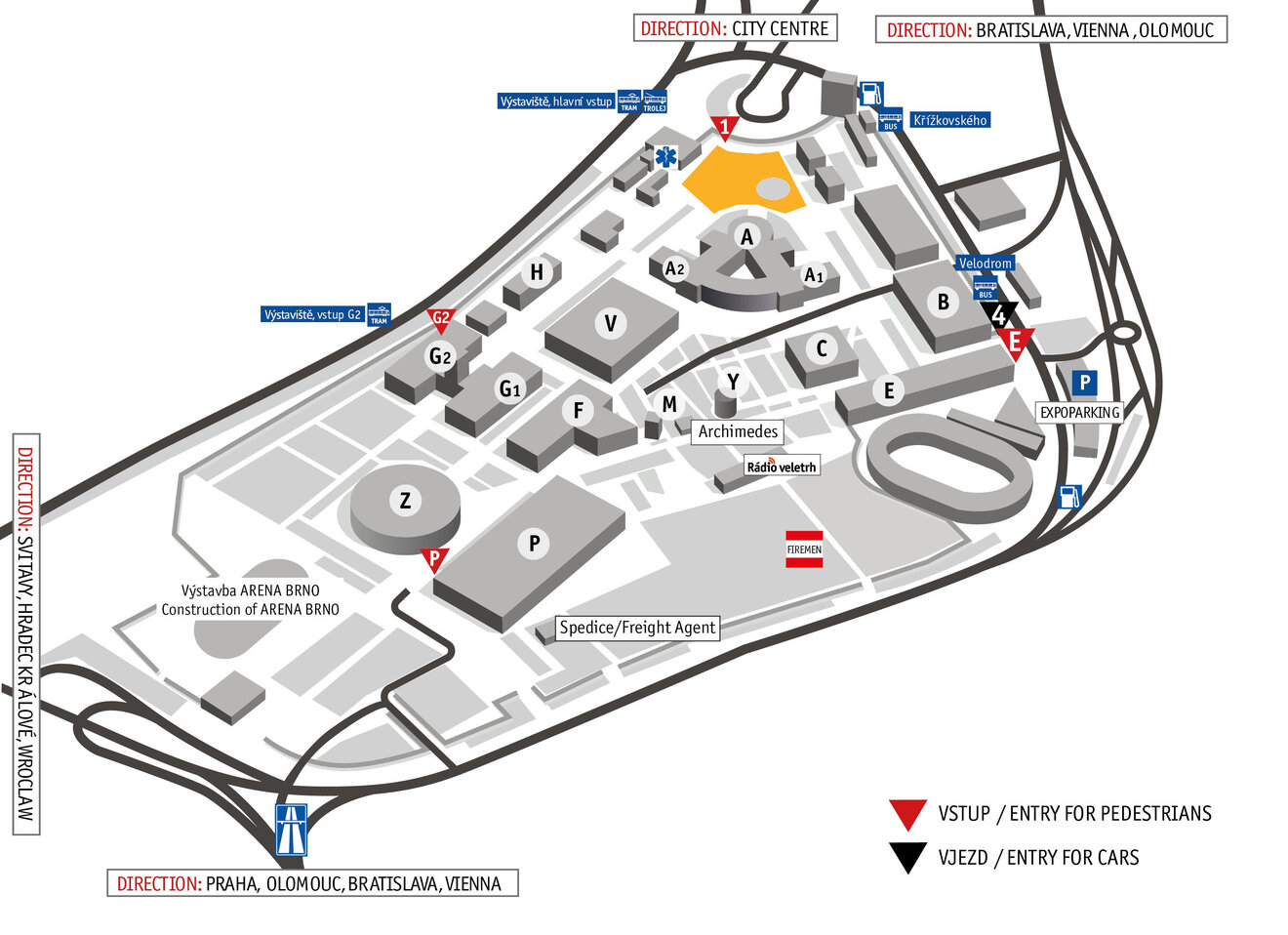 Volná plocha za hlavním vstupem | BVV CZ